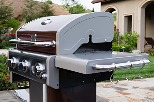 Kenmore 3 Burner Outdoor Patio Gas BBQ Propane Grill in, Mocha