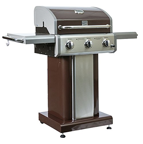 Kenmore 3 Burner Outdoor Patio Gas BBQ Propane Grill in, Mocha