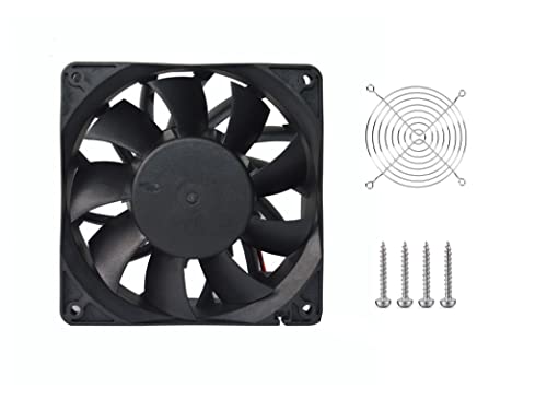 Replacement Charcoal Grill Digital Fan Kit, Compatible with Gravity Series 560/800/1050 XL Digital Charcoal Grill and Smoker Accessories, With Stainless Steel Fan Guard, Dust and Waterproof Fan, Easy to install