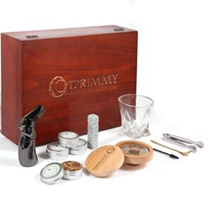 cocktail smoker kit, luxurious torch amp, 2 glass. whiskey smoker and old fashioned cocktails, drink smoker infuser kit, fancy premium and best bourbon gifts box set for men, husband, father, brother