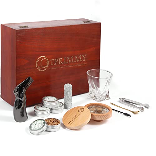 Cocktail Smoker Kit, Luxurious Torch amp, 2 Glass. Whiskey Smoker and old Fashioned Cocktails, Drink Smoker Infuser Kit, Fancy Premium and best Bourbon Gifts box Set for Men, Husband, Father, Brother