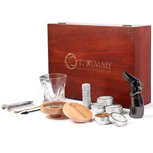 Cocktail Smoker Kit, Luxurious Torch amp, 2 Glass. Whiskey Smoker and old Fashioned Cocktails, Drink Smoker Infuser Kit, Fancy Premium and best Bourbon Gifts box Set for Men, Husband, Father, Brother