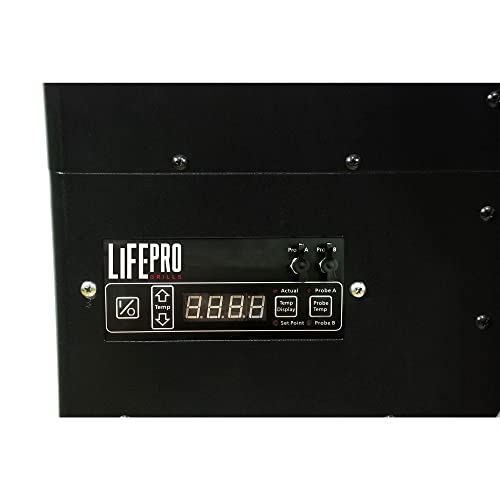 LifePro SCSP760LP 510 Square Inch Barrel Precision Wood Pellet Smoker Grill with Digital Control, 2 Grates for Large Cook Surface