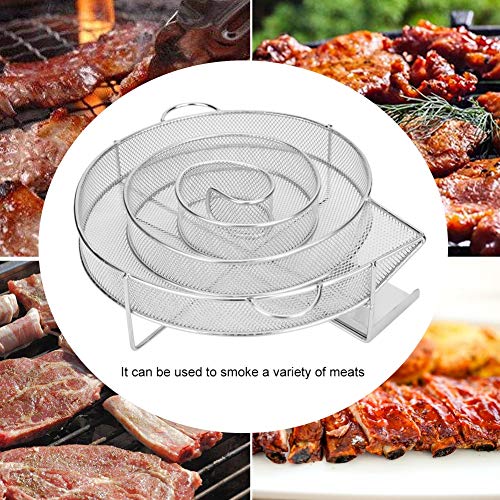 TOPINCN Cold Smoke Generator for BBQ Grill Round Food Grade Stainless Steel BBQ Salmon Meat Burn Smoker Generator