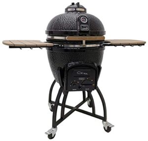 vision grills ceramic kamado (large, black bundle)