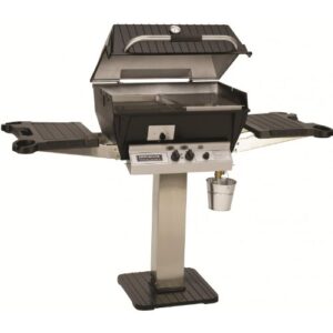 broilmaster q3x qrave natural gas grill on stainless steel patio post