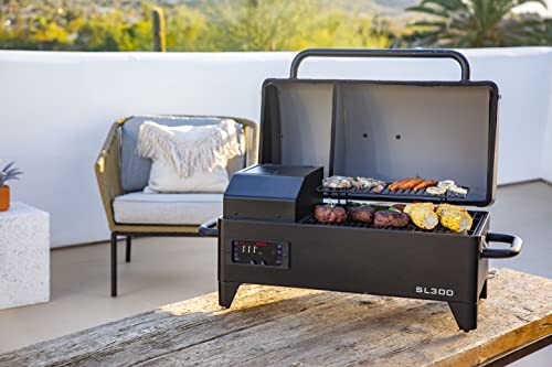 Louisiana Grills LG300SL Portable Pellet Grill, Black, Small