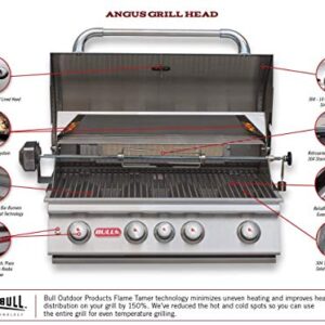 BULL GRILLS The Angus 30" Grill Natural Gas with Single Side Burner, Stainless Steel Sink,Grill Cover, Refrigerator, Door & Drawer Combo with 5 in 1 BBQ Tool Set | FREE Bio-Ethanol Table-top Fire pit