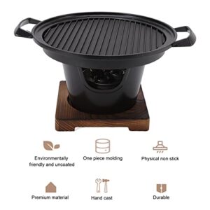 VBESTLIFE Small Tabletop Grill, Portable Charcoal Grill, Prevent Sticking, Smokeless Charcoal Grill for Indoor, Home BBQ Grill, Practical