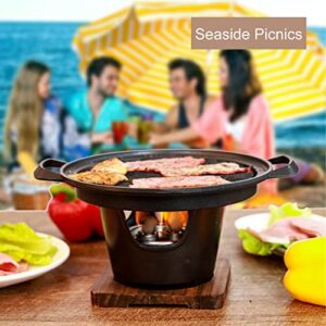 VBESTLIFE Small Tabletop Grill, Portable Charcoal Grill, Prevent Sticking, Smokeless Charcoal Grill for Indoor, Home BBQ Grill, Practical