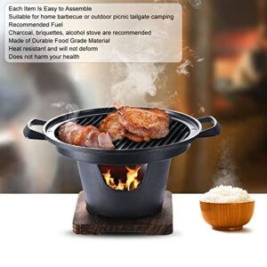 VBESTLIFE Small Tabletop Grill, Portable Charcoal Grill, Prevent Sticking, Smokeless Charcoal Grill for Indoor, Home BBQ Grill, Practical