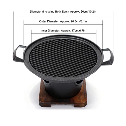 VBESTLIFE Small Tabletop Grill, Portable Charcoal Grill, Prevent Sticking, Smokeless Charcoal Grill for Indoor, Home BBQ Grill, Practical