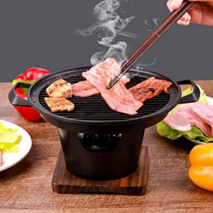 VBESTLIFE Small Tabletop Grill, Portable Charcoal Grill, Prevent Sticking, Smokeless Charcoal Grill for Indoor, Home BBQ Grill, Practical