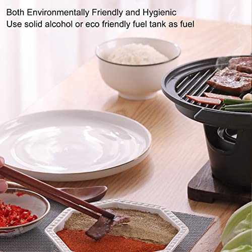 VBESTLIFE Small Tabletop Grill, Portable Charcoal Grill, Prevent Sticking, Smokeless Charcoal Grill for Indoor, Home BBQ Grill, Practical