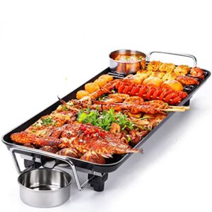 slatiom non stick electric bbq grill smokeless barbecue machine adjustable household electric grill ovens cooking tools