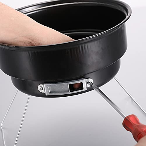 SLATIOM Portable Barbecue Grill Non-Stick Folding Barbecue Grill Mini Round Outdoor Camping Picnic Barbecue Tool