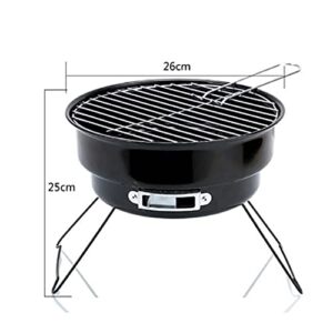 SLATIOM Portable Barbecue Grill Non-Stick Folding Barbecue Grill Mini Round Outdoor Camping Picnic Barbecue Tool