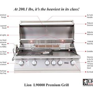 Lion Premium Grills 40-Inch Liquid Propane Grill L90000 with Made in USA BOB 30" Double Door Exclusive Best of Backyard Gourmet Package