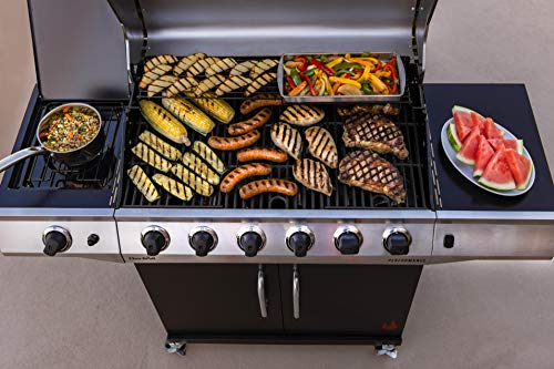 Char-Broil 463229021 Performance 6-Burner Cabinet-Style Liquid Propane Gas Grill, Stainless/Black