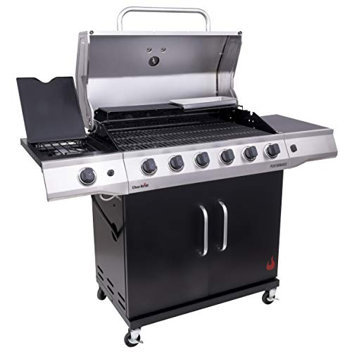 Char-Broil 463229021 Performance 6-Burner Cabinet-Style Liquid Propane Gas Grill, Stainless/Black