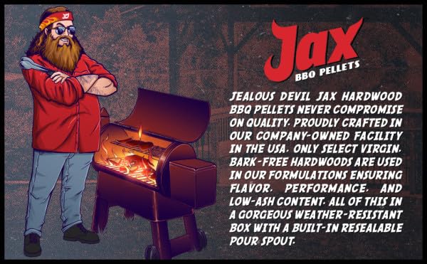 Jealous Devil Jax Legendary Blend BBQ Pellets, 20 lbs, Box, Brown, 320 OZ (JDJAXLEGEND20)