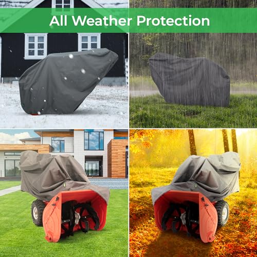 Hybrid Covers Snow Blower Cover V2.0 Suits Two Stage Snowblower, Heavy Duty Cover, Universal Size, 600D Marine Grade Waterproof Solution Dyed Fabric with Fade Resistant UV Protection