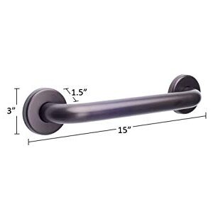 CSI Bathware Straight Grab Bar Bath, 12",1.50" Diameter Oil Rubbed Bronze