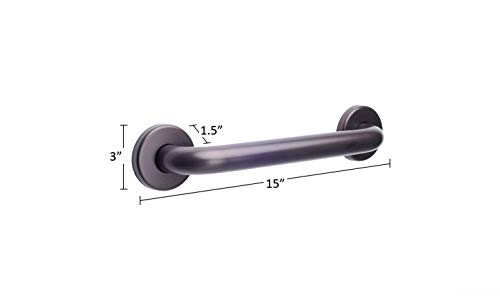 CSI Bathware Straight Grab Bar Bath, 12",1.50" Diameter Oil Rubbed Bronze