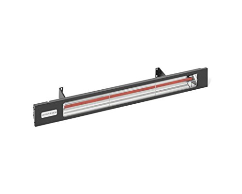 Infratech SL Series Model SL1624BL Slimline Black Shadow 29-1/2" Single Element 1,600 Watt 240 Volt Quartz Heater with Matte Black Housing