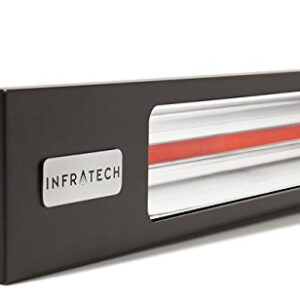 Infratech SL Series Model SL1624BL Slimline Black Shadow 29-1/2" Single Element 1,600 Watt 240 Volt Quartz Heater with Matte Black Housing