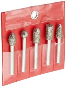 big horn 19391 5pc diamond burr set - 1/4 inch shank, 50 grit - coarse