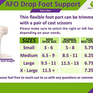 MARS WELLNESS Ankle Foot Orthosis Support - AFO - Drop Foot Support Splint Left, Large