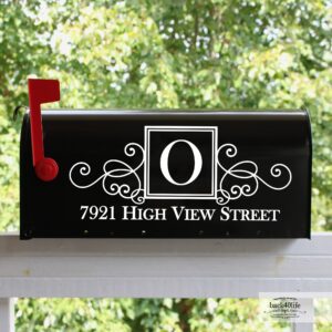 Personalized Mailbox Numbers - Street Address Vinyl Decal - Custom Decorative Numbering Street Name House Number Gift 3DY - Back40Life (E-004b)