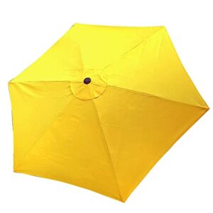 BELLRINO DECOR Replacement Yellow Strong & Thick Umbrella Canopy for 9ft 6 Ribs Yellow (Canopy Only)