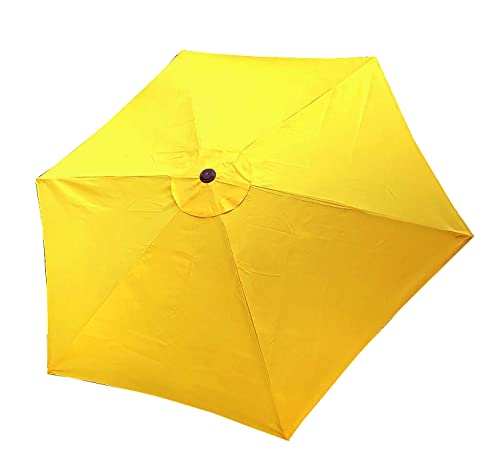 BELLRINO DECOR Replacement Yellow Strong & Thick Umbrella Canopy for 9ft 6 Ribs Yellow (Canopy Only)