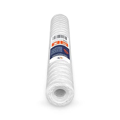 Aquaboon 5 Micron 20" x 2.5" String Wound Sediment Water Filter Cartridge | Universal Replacement for Any 20 inch RO Unit | Compatible with 101-230, PD-5-20, AP110-2C, P5-20, CFS124-C20, 6-Pack