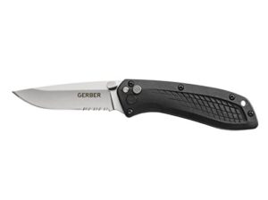 gerber gear us-assist assisted opening everyday carry pocket knife - 420hc steel - serrated edge [30-001294]