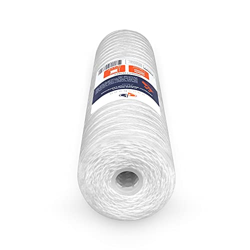 Aquaboon 1 Micron 20" ч 4.5" String Wound Sediment Water Filter Cartridge | Whole House Sediment Filtration | Compatible with PC40-20, WP1BB20P, 355222-45, WPP-45200-01, WPP-45200-01, 84650, 1-Pack