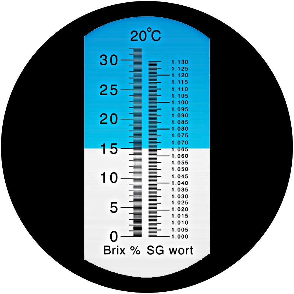 Anpro Brix Refractometer with ATC,Refractometer for win Moisture, Brix and Baume,Dual Scale-Specific Gravity 1.000-1.130 and Brix 0-32%, for Wine Making,Beer Brewing,Maple Syrup,Molasses