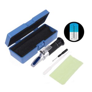 Anpro Brix Refractometer with ATC,Refractometer for win Moisture, Brix and Baume,Dual Scale-Specific Gravity 1.000-1.130 and Brix 0-32%, for Wine Making,Beer Brewing,Maple Syrup,Molasses