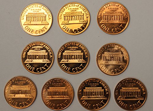 1960-1969 S Lincoln Cent Gem Proof Run 10 Coin Lot U.S. Mint