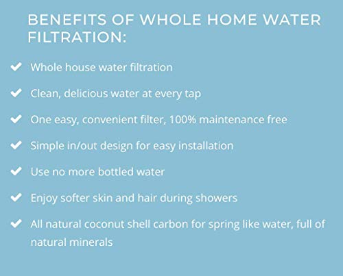 Filtersmart Whole House Water Filter System & Salt Free Water Softener Combo, Filters Chlorine & Sediment Filtration for 1-3 Baths, 12 GPM, 1 Million Gallons