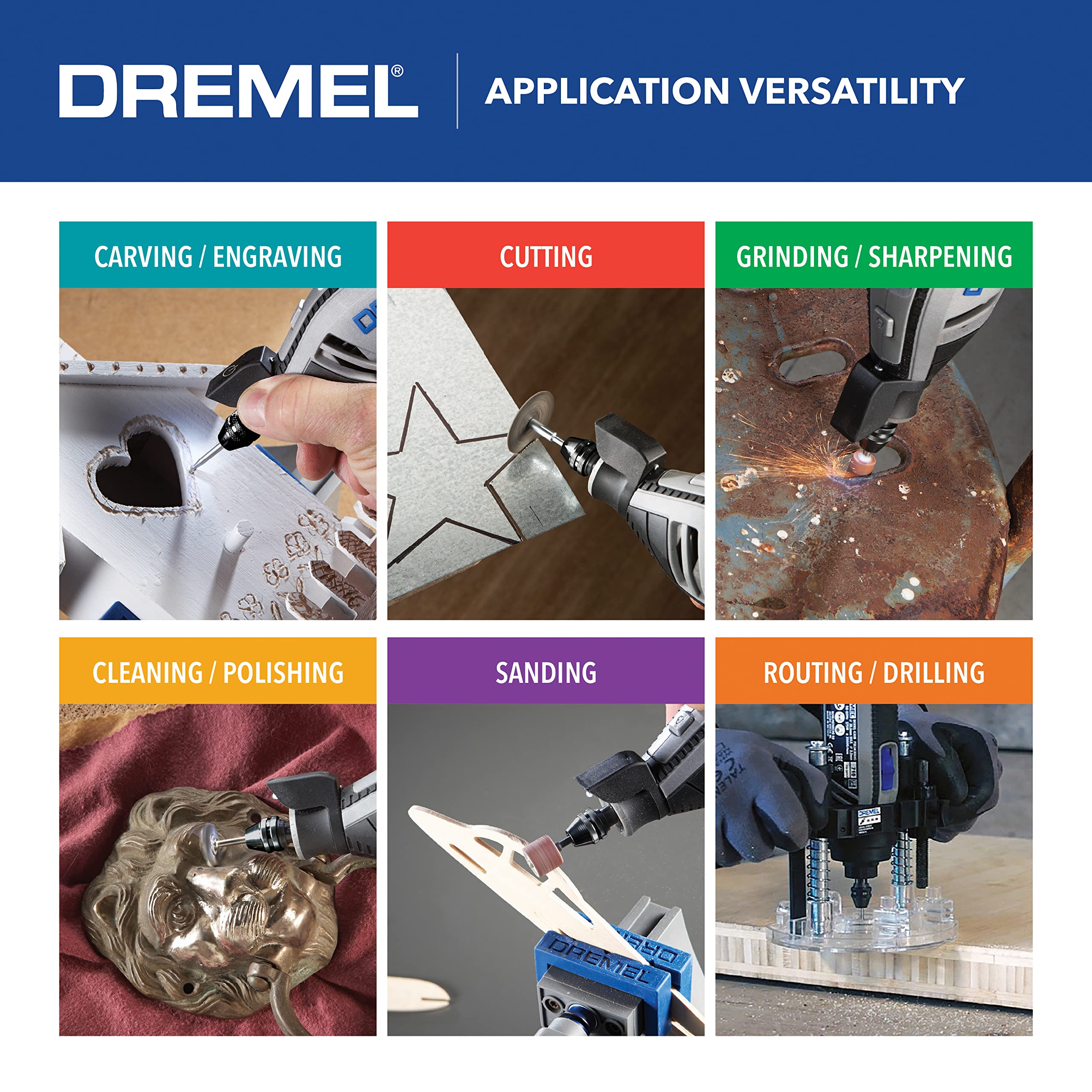 Dremel 4300-5/40 High Performance Rotary Tool Kit with LED Light- 5 Attachments & 40 Accessories- Engraver, Sander, and Polisher- Perfect for Grinding, Cutting, Wood Carving and Engraving , 9" Long