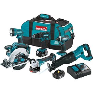 makita xt610 18v lxt lithium-ion cordless 6 piece combo kit (3.0ah)