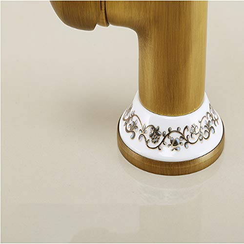 Lightinthebox Antique Bar/Prep Deck Mounted Rotatable with Ceramic Valve Single Handle One Hole for Antique Brass Kitchen Faucet