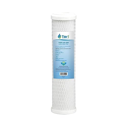 Tier1 0.5 Micron 10 Inch x 2.5 Inch | Radial Flow Whole House Carbon Water Filter Replacement Cartridge | Compatible with Pentek CBC-10, Omnifilter CB3, GE FXUVC, FXULC, Home Water Filter