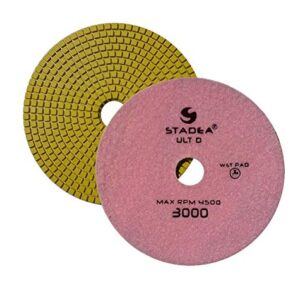 Stadea PPW116X 4" Diamond Granite Polishing Pads Set For Granite Quartz Stones Polish