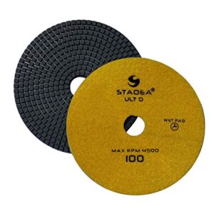 Stadea PPW116X 4" Diamond Granite Polishing Pads Set For Granite Quartz Stones Polish