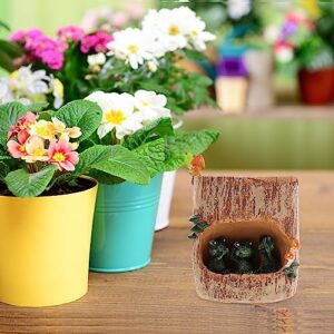 Tinksky Cute Green Frog Flower Sedum Succulent Pot Planter Bonsai Trough Box Plant Bed Office Desk Home Garden Pot Decor