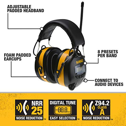 DeWalt DPG15 Industrial Safety Electronic Hearing Muff